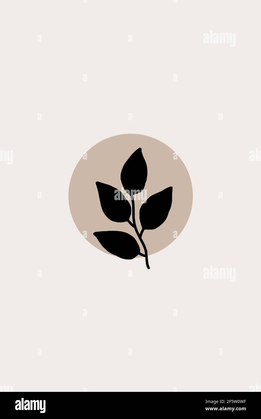 Minimalist Printable Botanical Illustration .Plants Illustration. Home ...