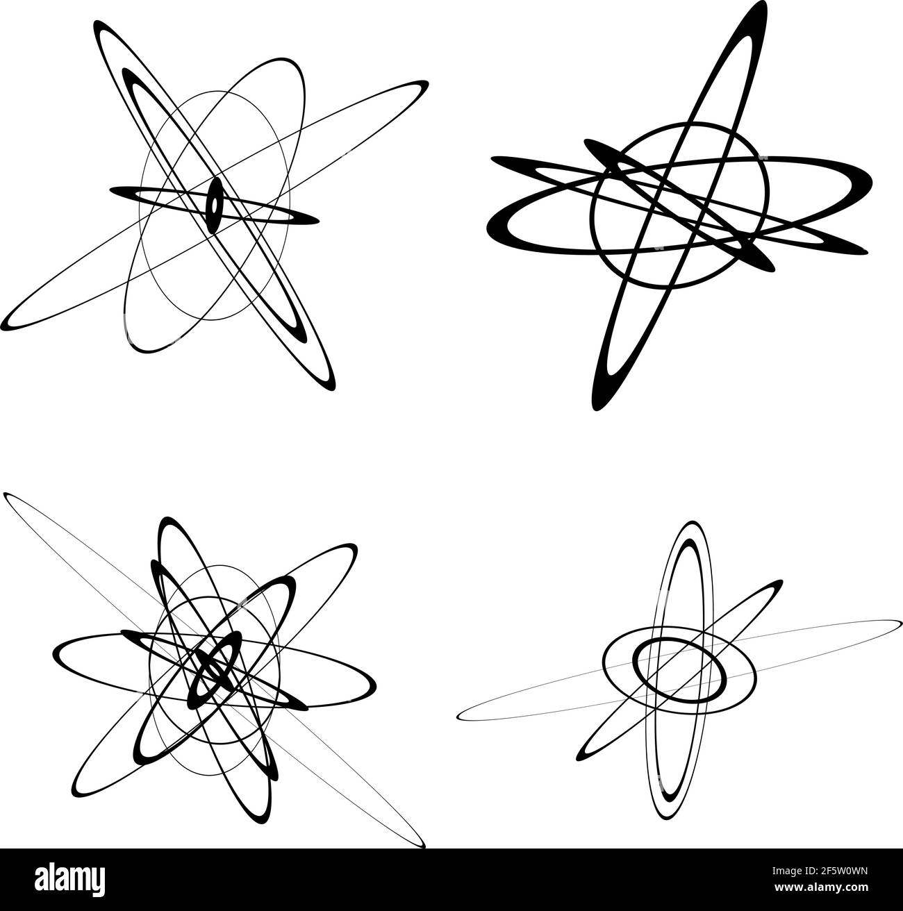 Random ellipses, ovals artistic abstract art element — Stock vector ...