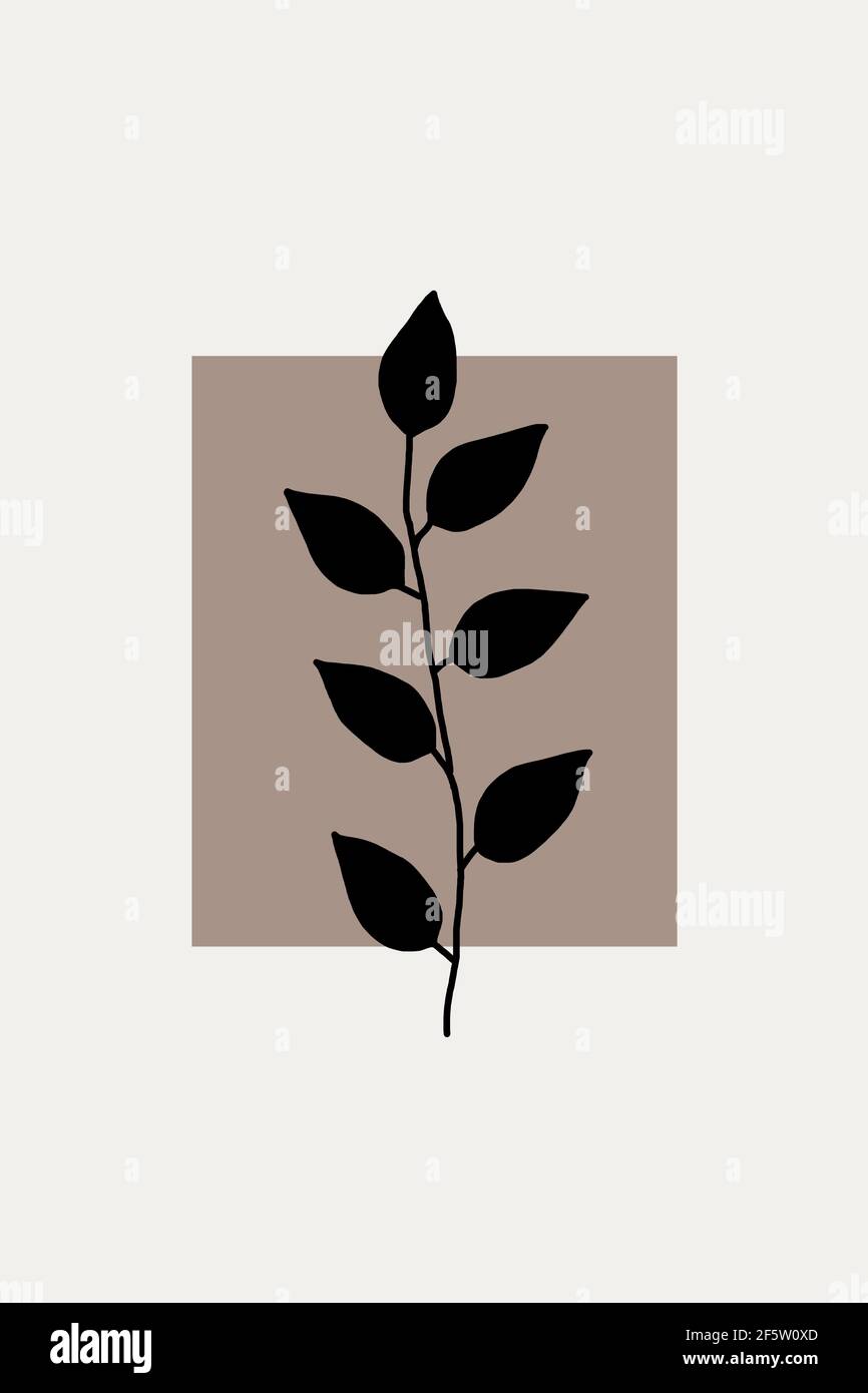 Minimalist Printable Botanical Illustration .Plants Illustration. Home ...