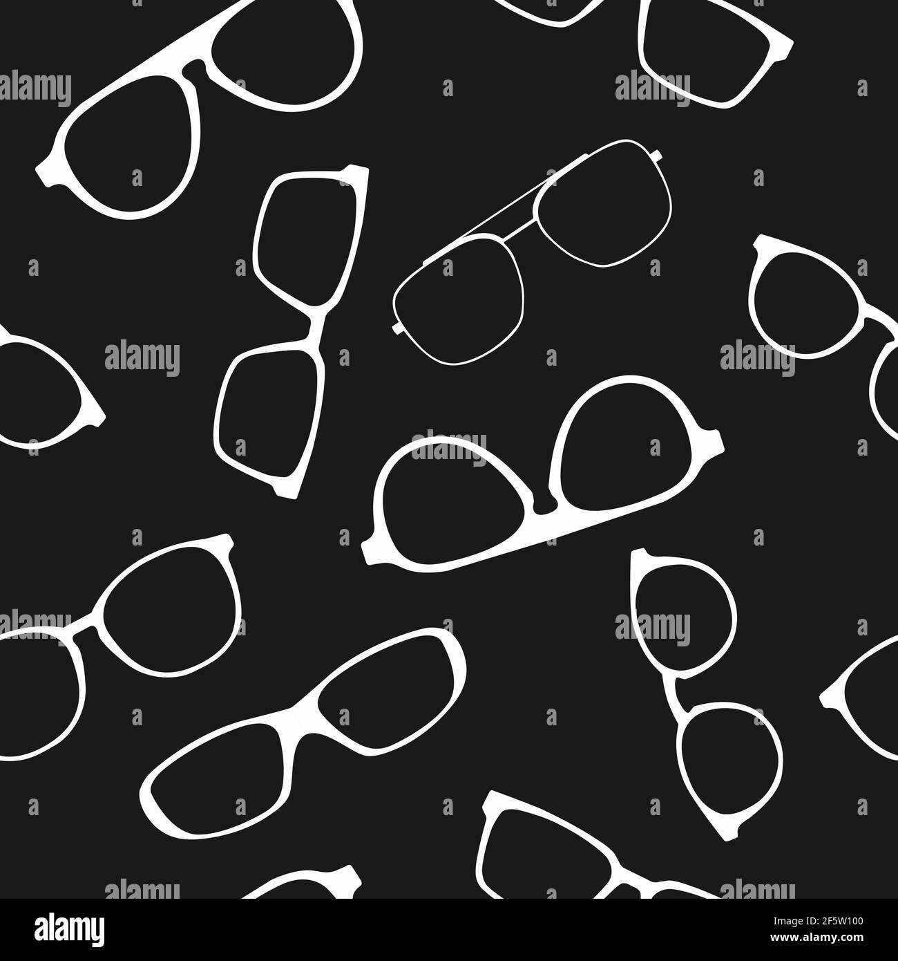 Vector Seamless Pattern Background or Wallpaper, Glasses Themed Stock ...