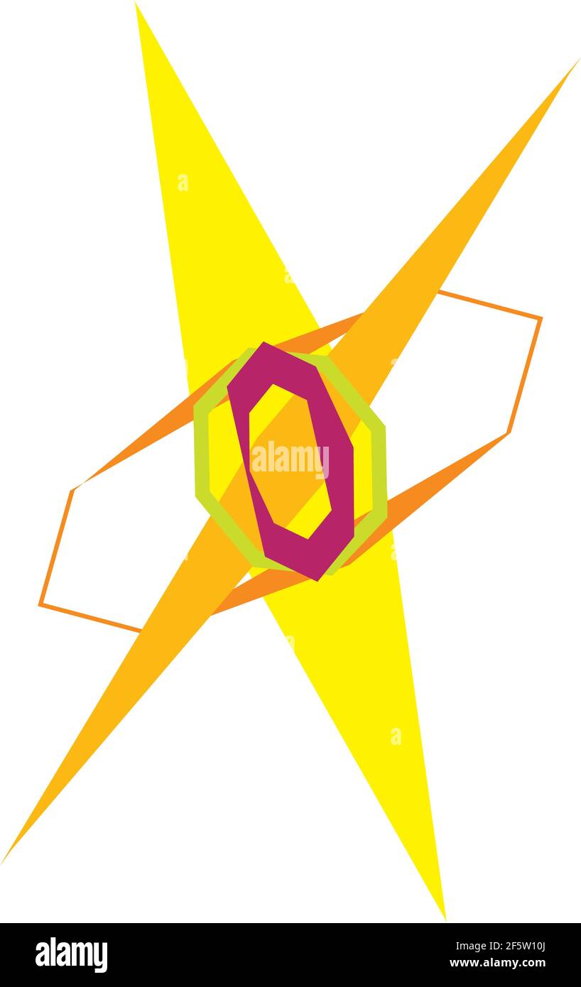 Edgy, geometric abstract design element. Pointy abstract shape — Stpck ...