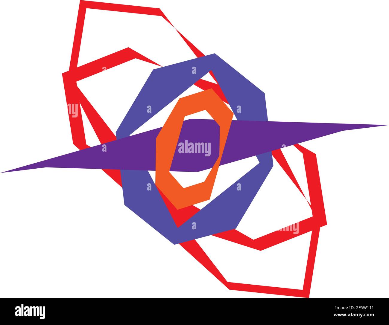 Edgy, geometric abstract design element. Pointy abstract shape — Stpck ...