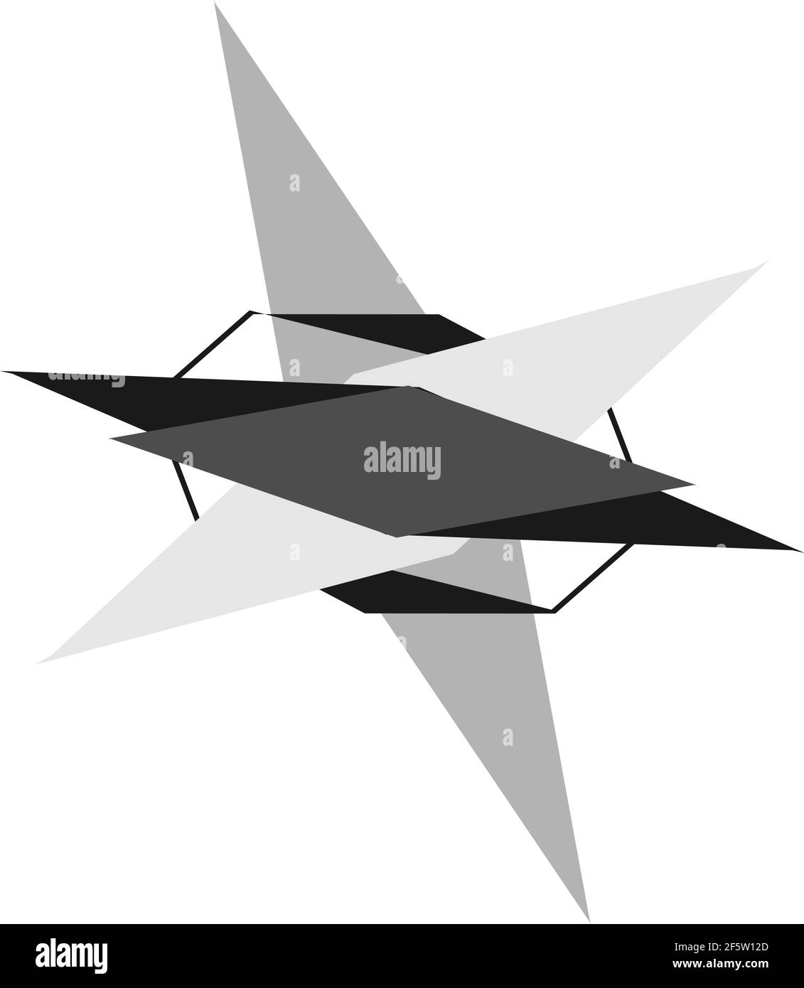 Edgy, geometric abstract design element. Pointy abstract shape — Stpck ...