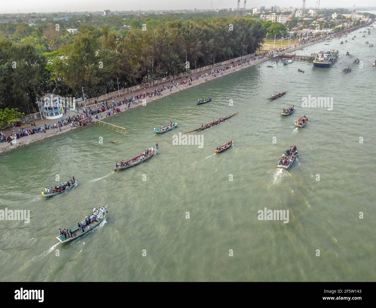 (EDITOR'S NOTE: Images taken by a drone) Nouka Baich referred as Boat ...