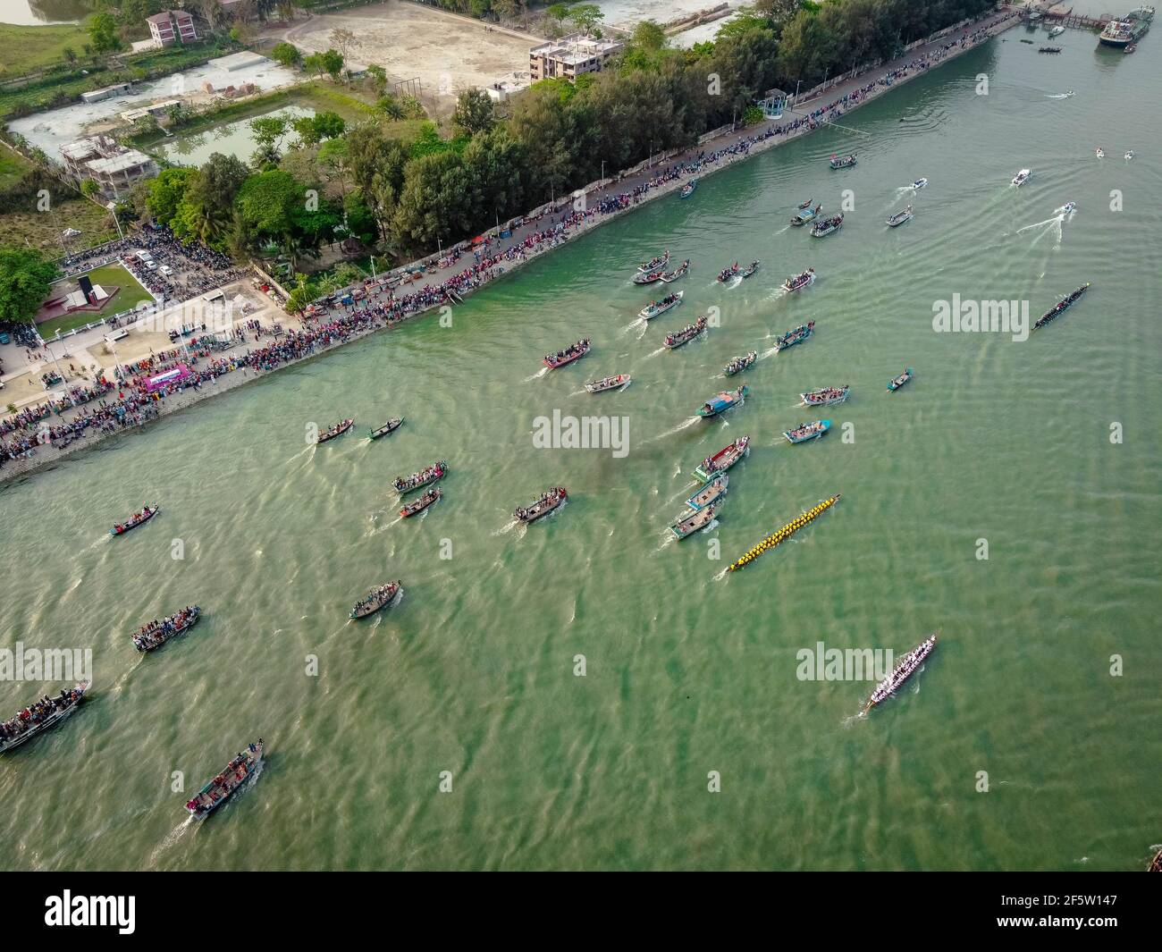 (EDITOR'S NOTE: Images taken by a drone) Nouka Baich referred as Boat ...