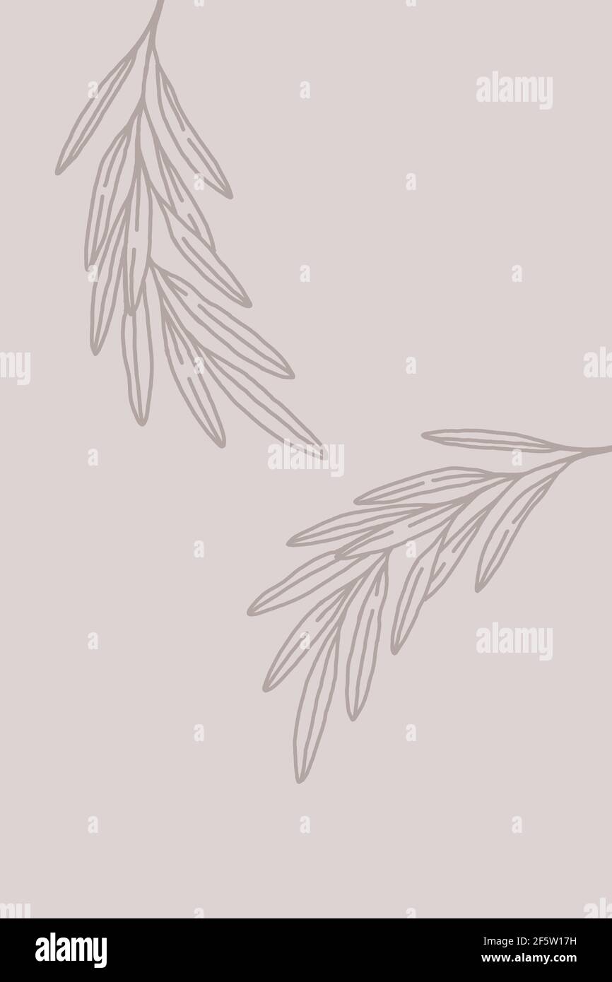 Minimalist Printable Botanical Illustration .Plants Illustration. Home ...