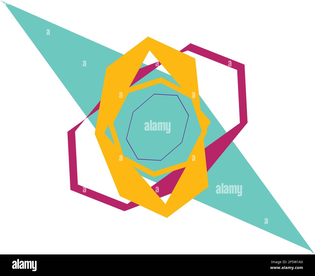 Edgy, geometric abstract design element. Pointy abstract shape — Stpck ...