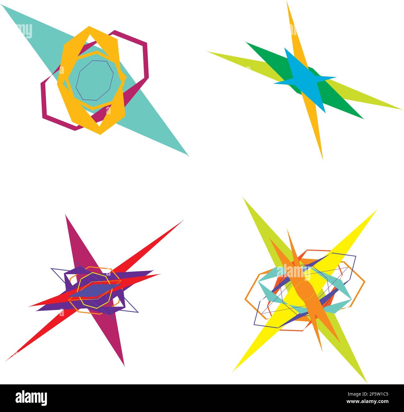 Edgy, geometric abstract design element. Pointy abstract shape — Stpck ...