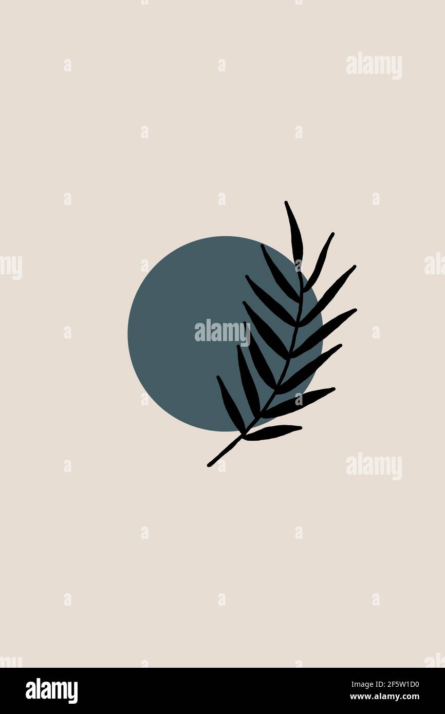 Minimalist Printable Botanical Illustration .Plants Illustration. Home ...