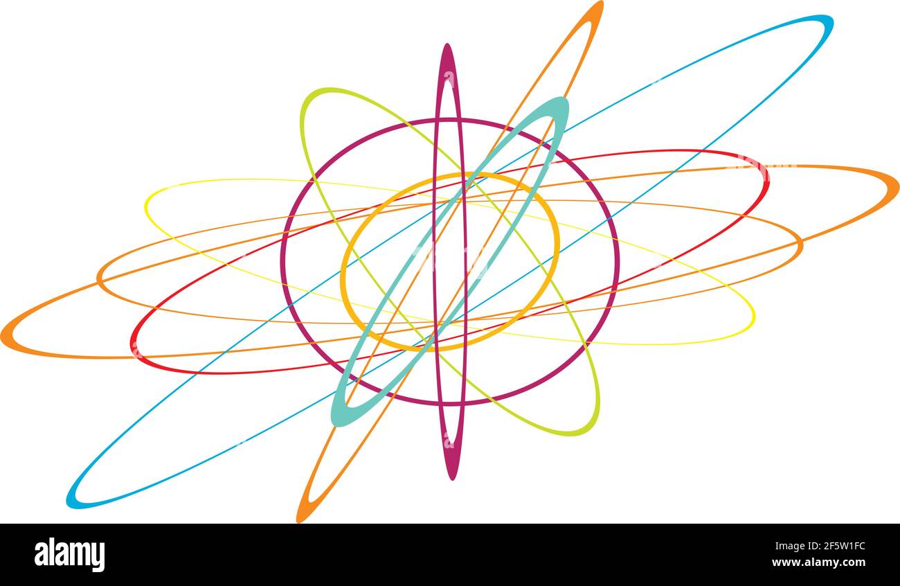 Random ellipses, ovals artistic abstract art element — Stock vector ...