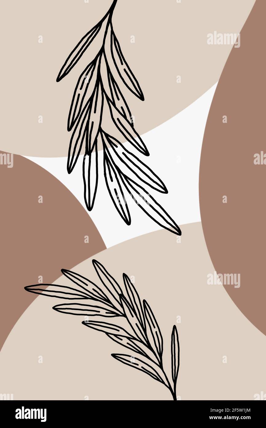 Minimalist Printable Botanical Illustration .Plants Illustration. Home ...