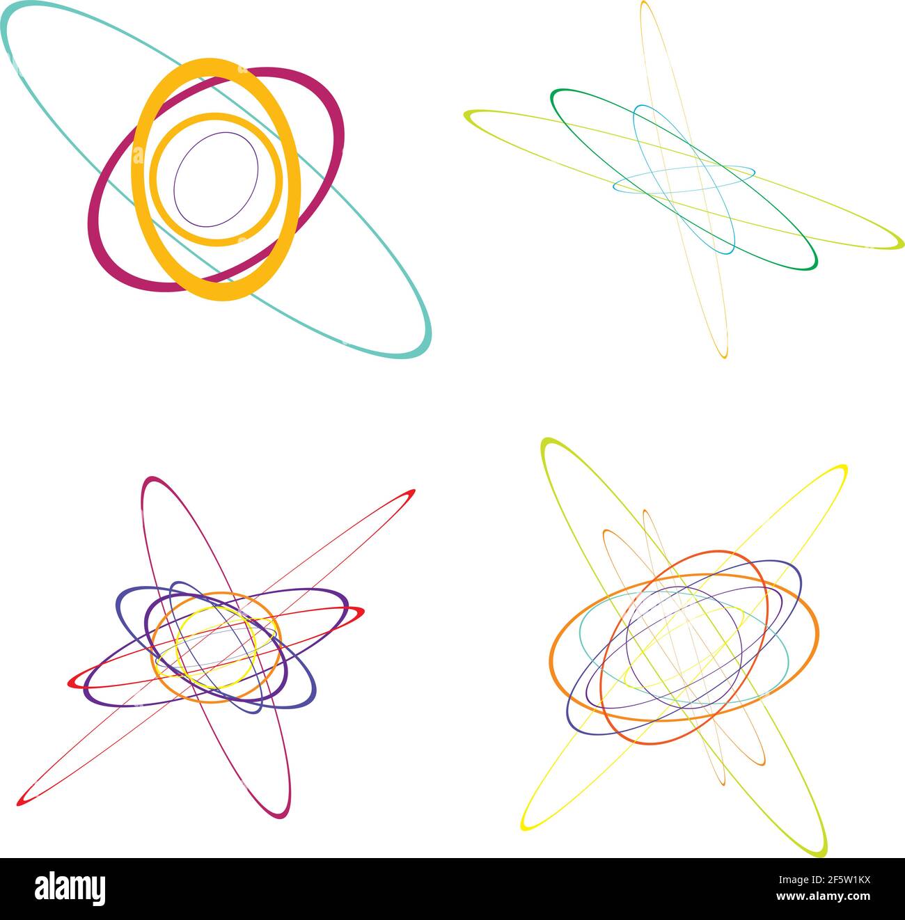 Random ellipses, ovals artistic abstract art element — Stock vector ...