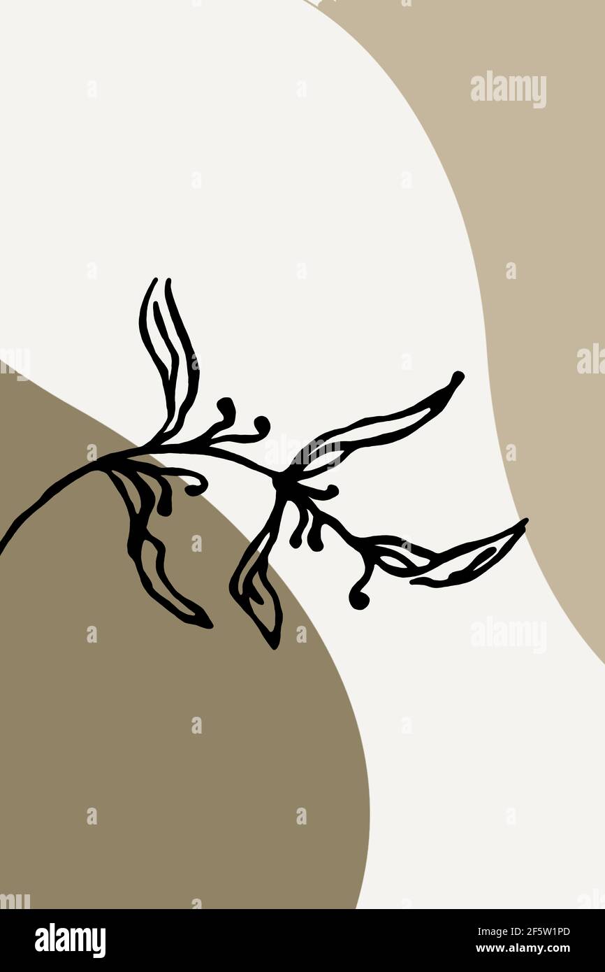 Minimalist Printable Botanical Illustration .Plants Illustration. Home ...