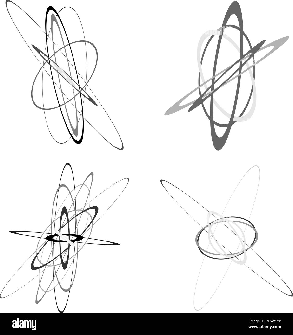 Random ellipses, ovals artistic abstract art element — Stock vector ...