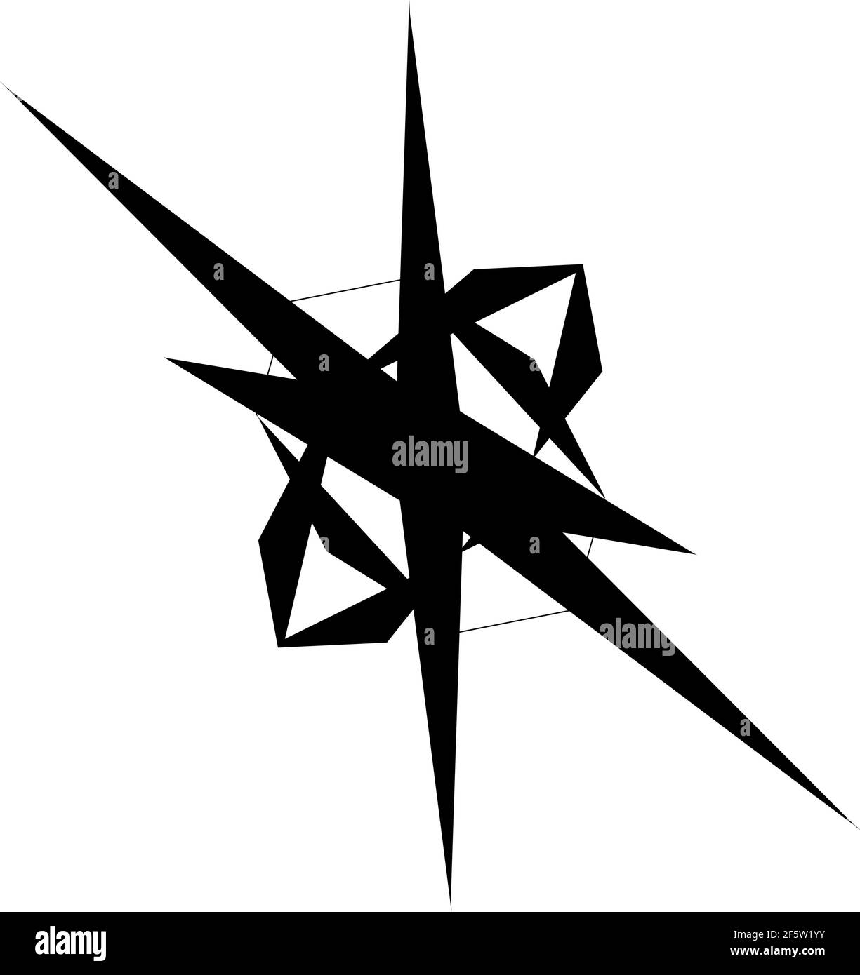 Edgy, geometric abstract design element. Pointy abstract shape — Stpck ...