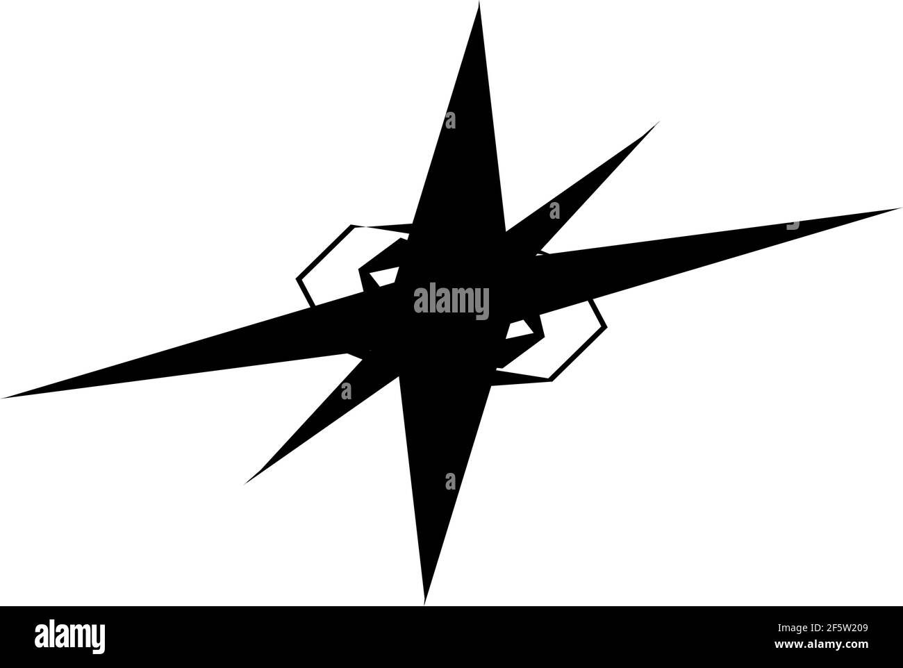 Edgy, geometric abstract design element. Pointy abstract shape — Stpck ...