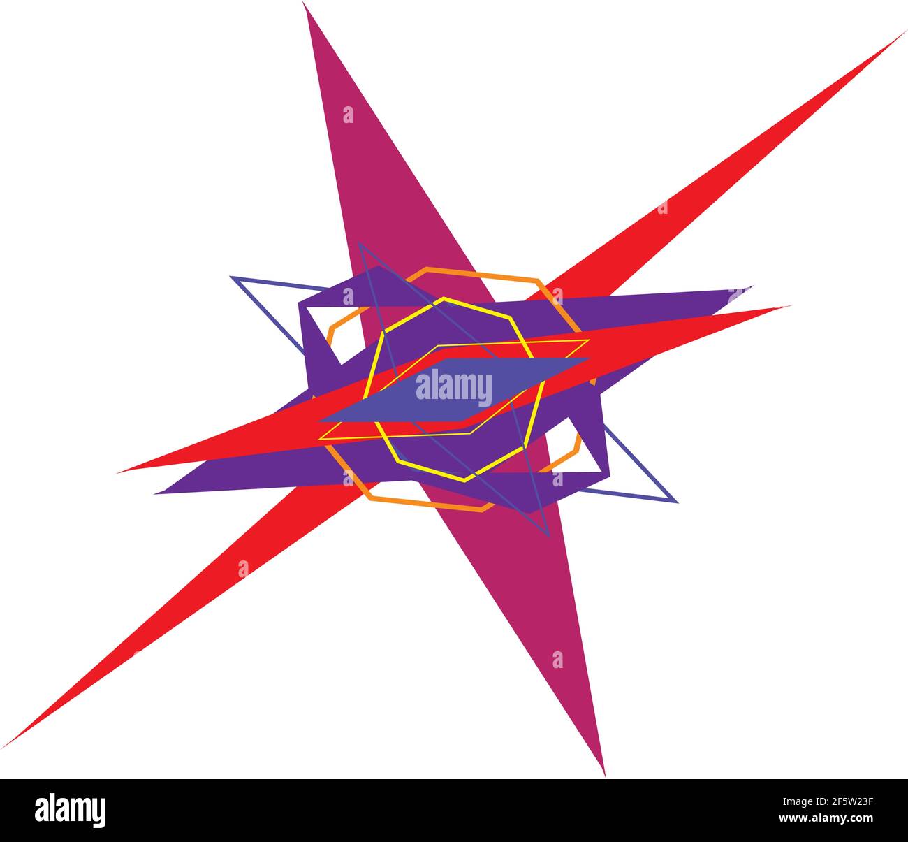 Edgy, geometric abstract design element. Pointy abstract shape — Stpck ...