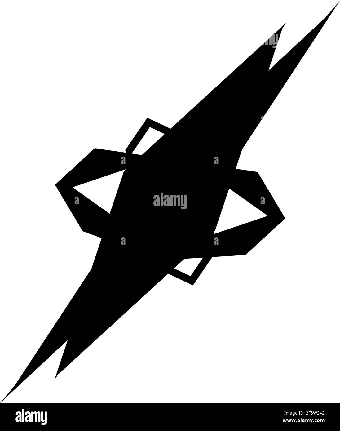 Edgy, geometric abstract design element. Pointy abstract shape — Stpck ...