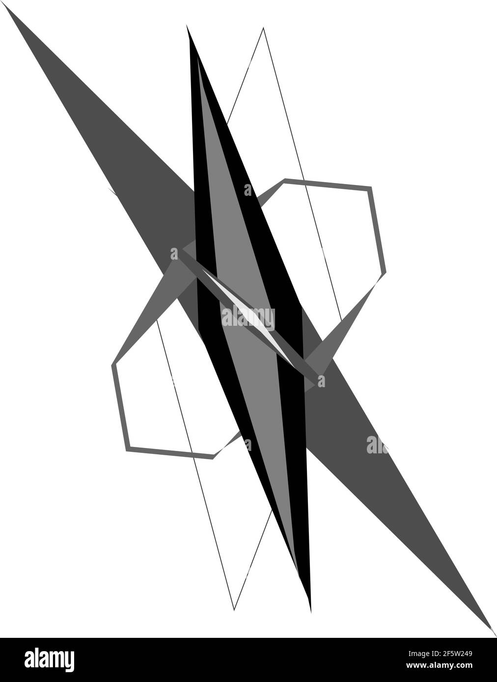 Edgy, geometric abstract design element. Pointy abstract shape — Stpck ...