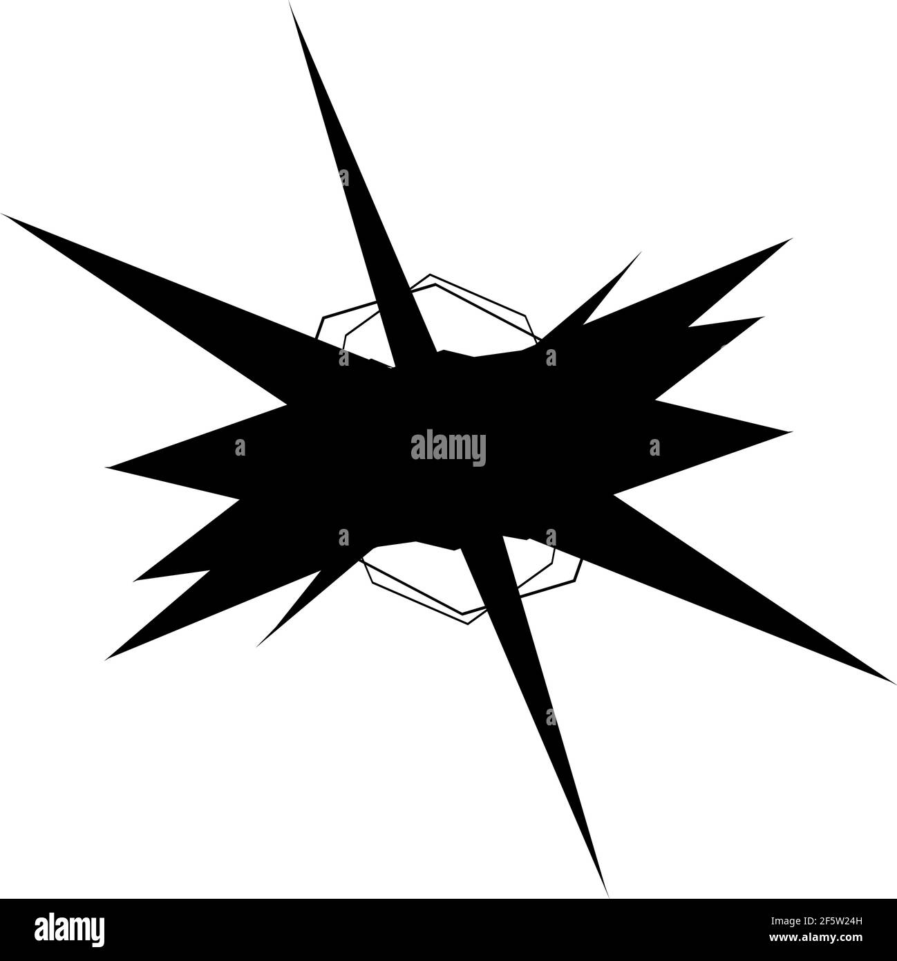 Edgy, geometric abstract design element. Pointy abstract shape — Stpck ...