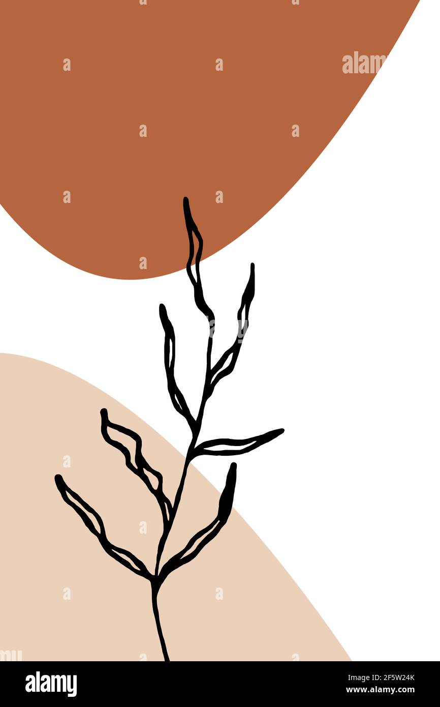 Minimalist Printable Botanical Illustration .Plants Illustration. Home ...