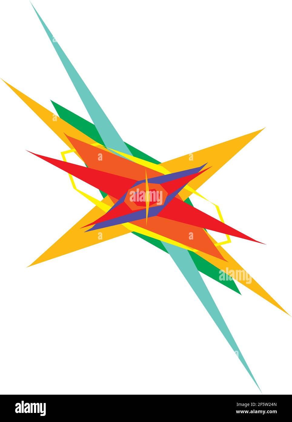 Edgy, geometric abstract design element. Pointy abstract shape — Stpck ...