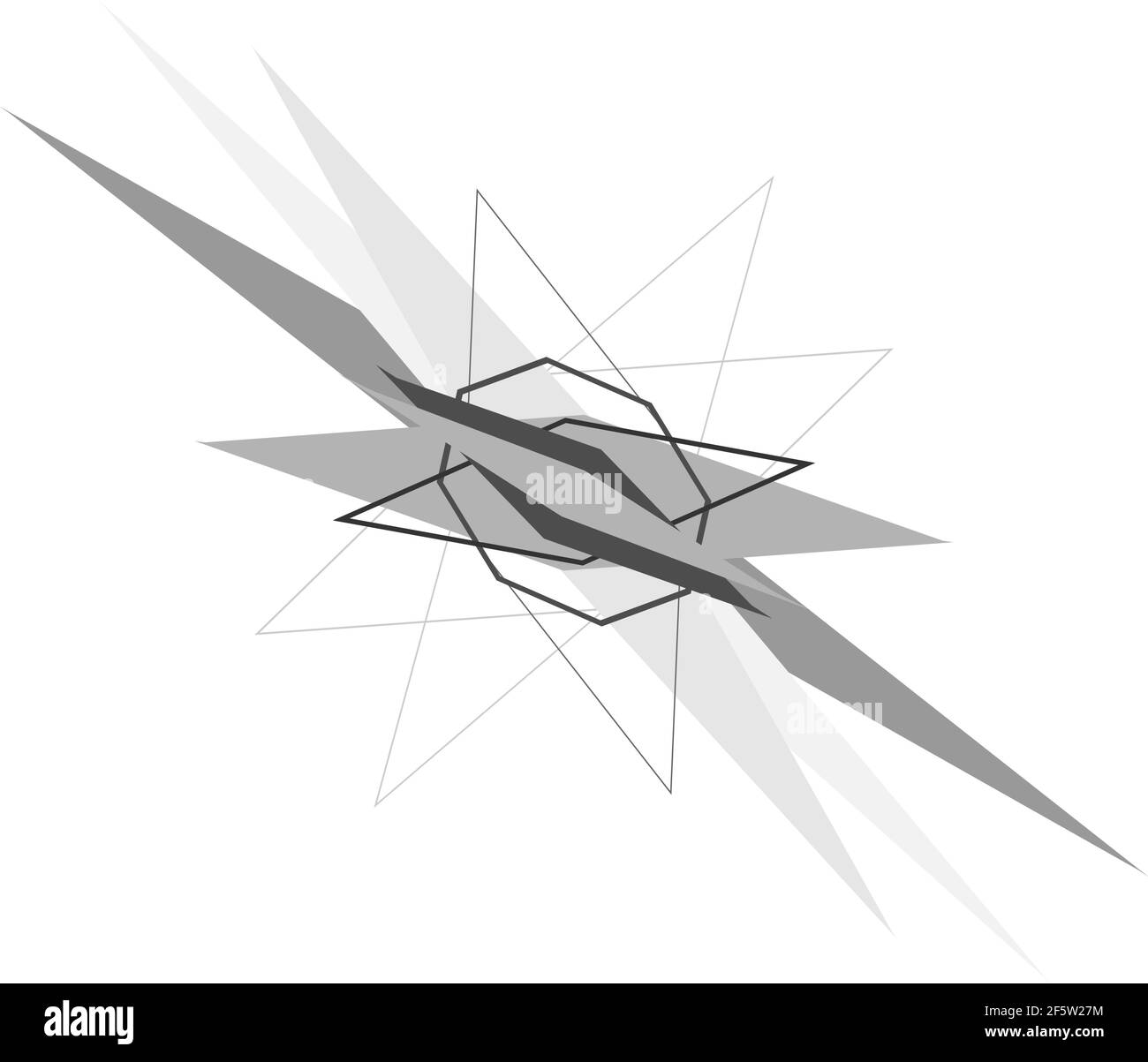 Edgy, geometric abstract design element. Pointy abstract shape — Stpck ...