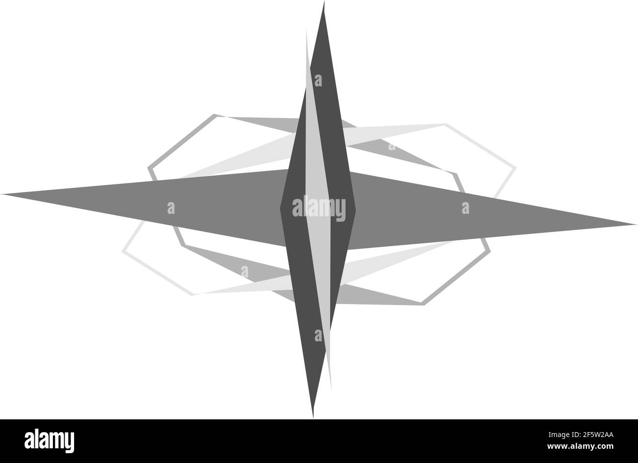 Edgy, geometric abstract design element. Pointy abstract shape — Stpck ...