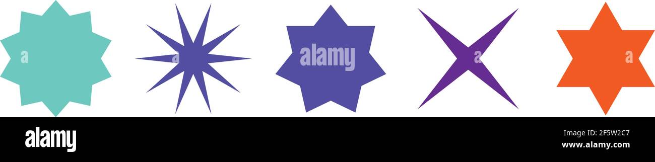 Star, starburst, sunburst icon, symbol. Radial shape, design element ...