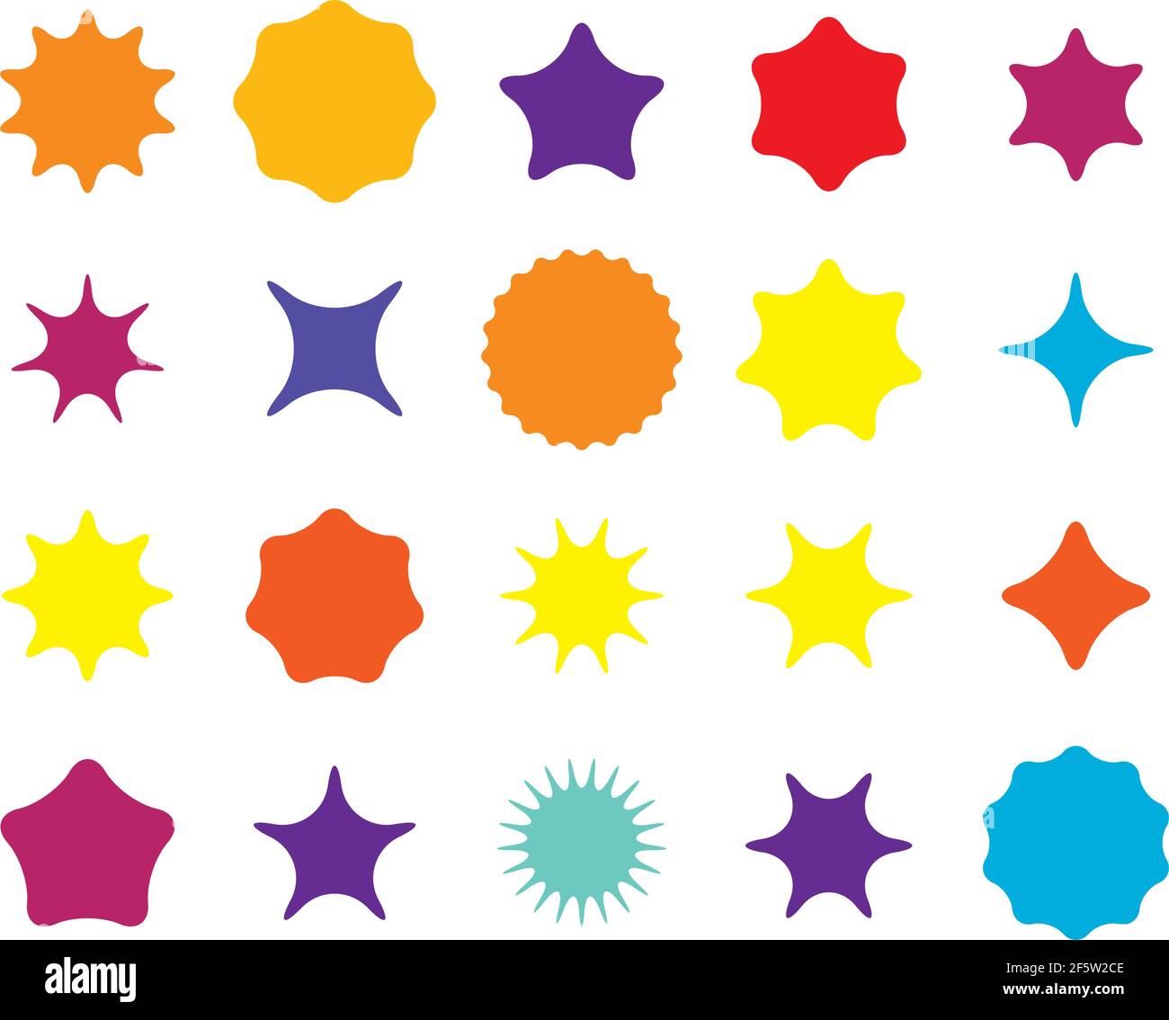 Star, starburst, sunburst icon, symbol. Radial shape, design element ...