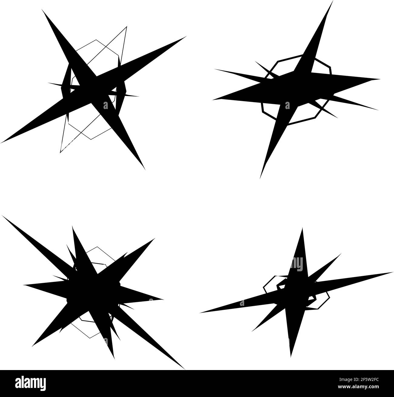 Edgy, geometric abstract design element. Pointy abstract shape — Stpck ...