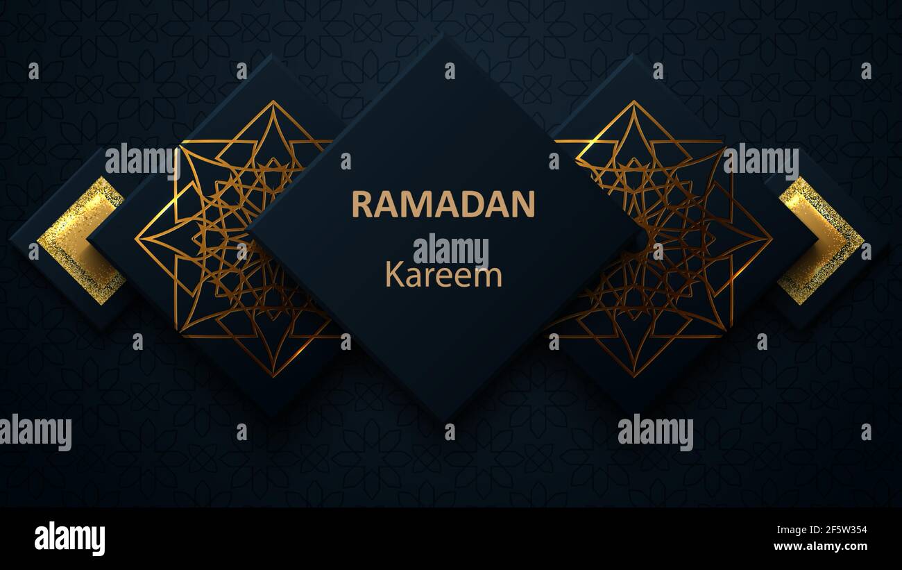 Creative modern design with geometric arabic gold pattern on textured ...