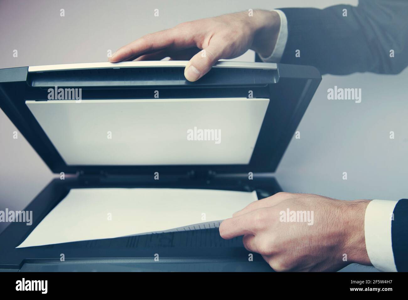 Male businessman fax machine hi-res stock photography and images - Alamy