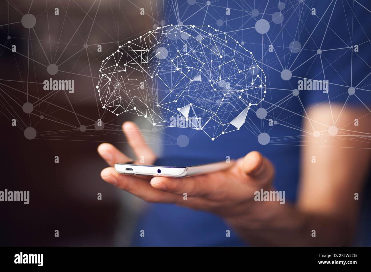 brain in man hand Stock Photo - Alamy
