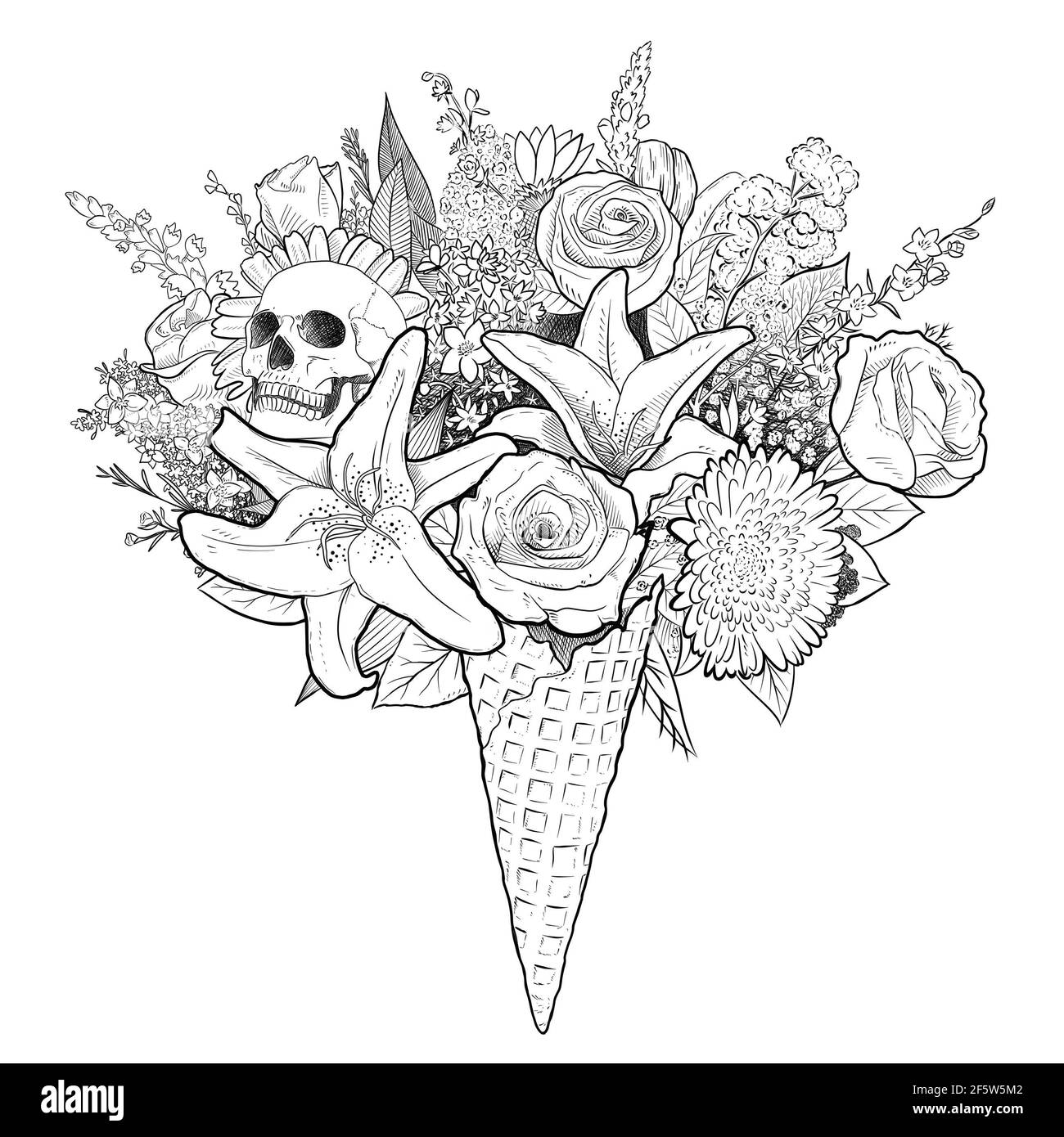 Symbolic of flowers Black and White Stock Photos & Images - Alamy