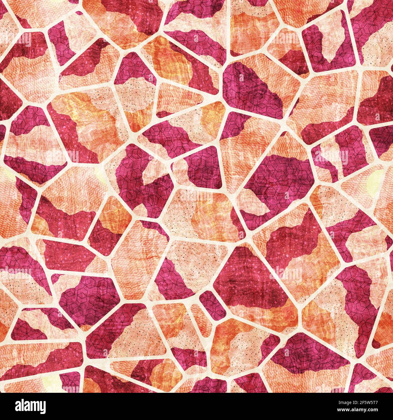 Seamless geo tile shape collage surface pattern Stock Photo - Alamy