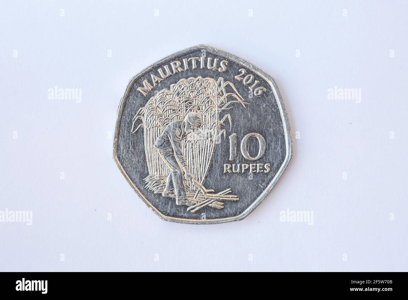 10 rupees coins of the Republic of Mauritius. Beau Bassin Mauritius ...