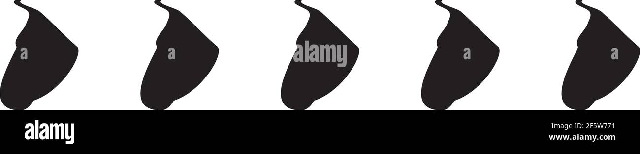 Abstract horizontal, oblong and long vector illustration element ...