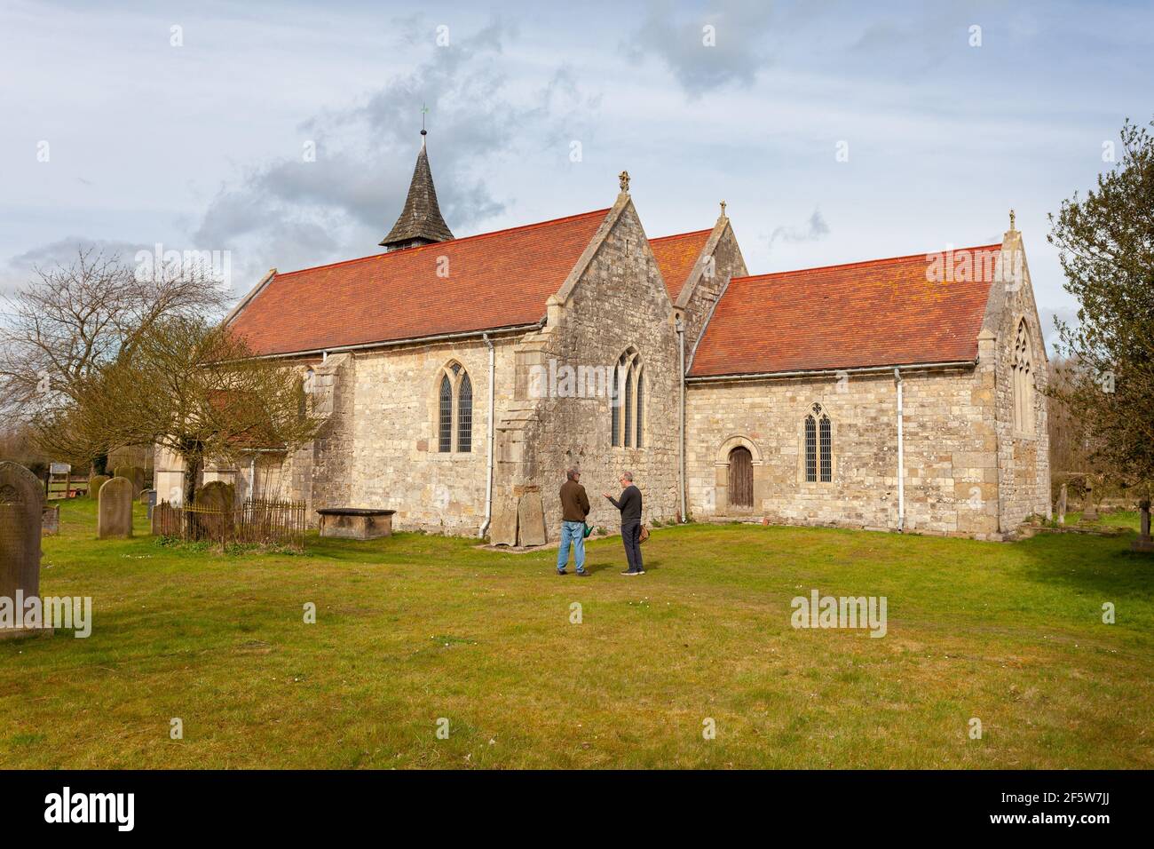 External view of All Saints parish church in Ryther, North Yorkshire ...