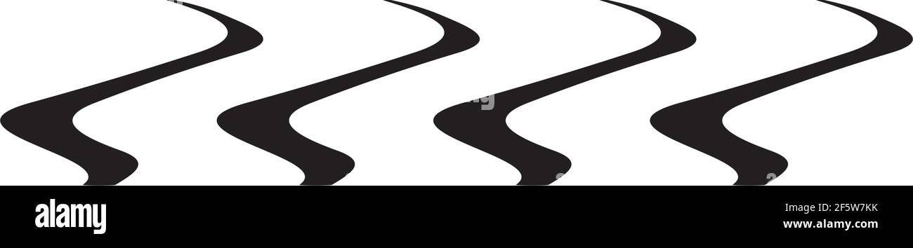 Abstract horizontal, oblong and long vector illustration element ...