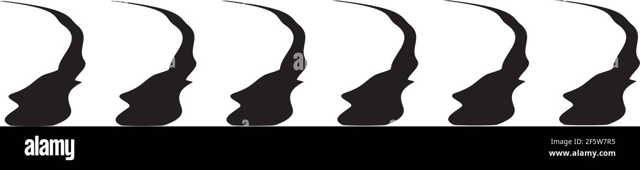 Abstract horizontal, oblong and long vector illustration element ...