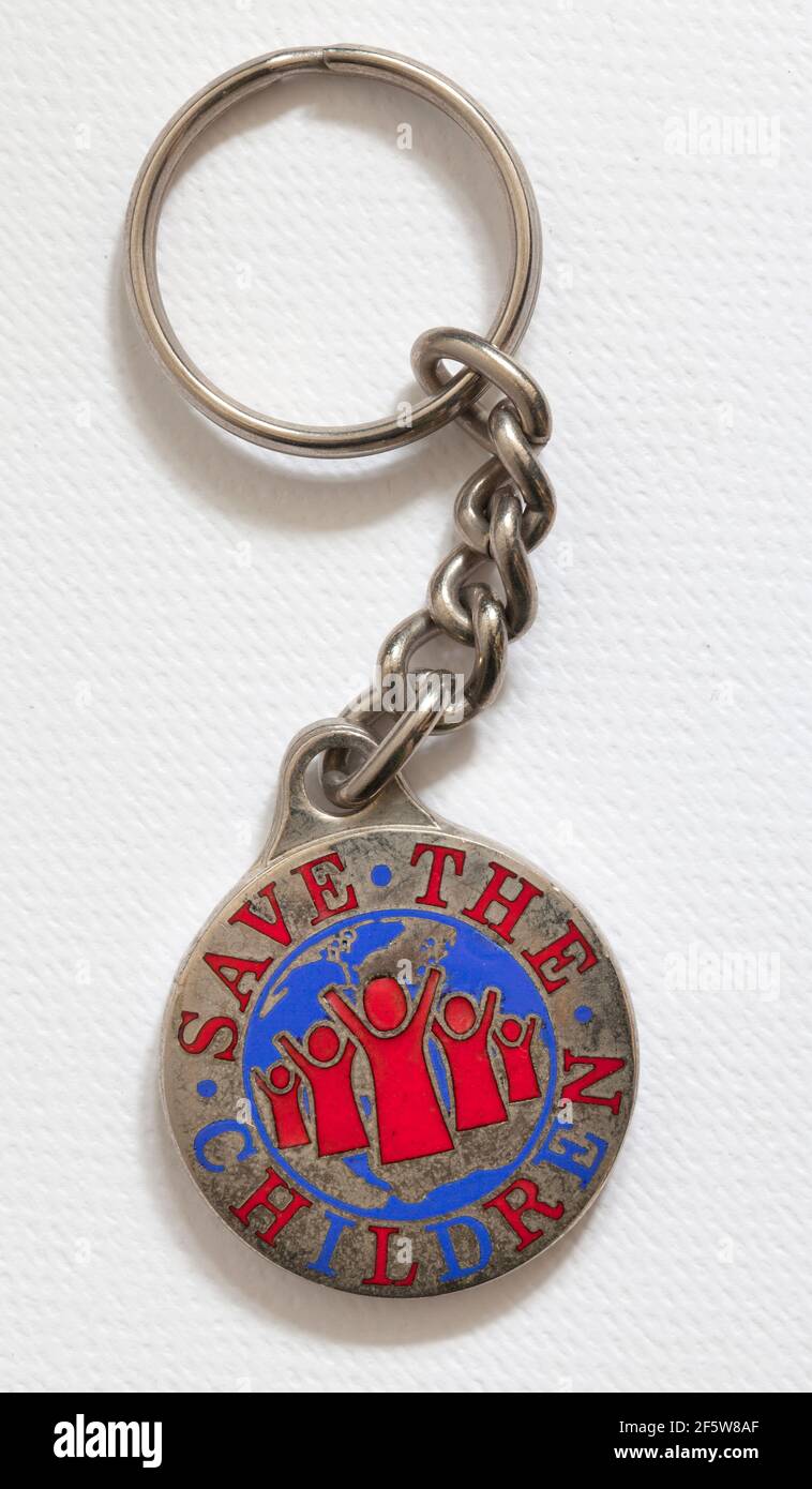 Vintage Charity Keyring Save The Children Stock Photo - Alamy
