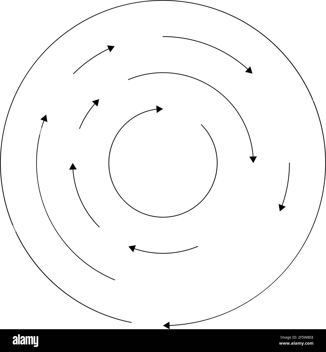 Spinning circular, circle arrows element — Stock vector illustration ...
