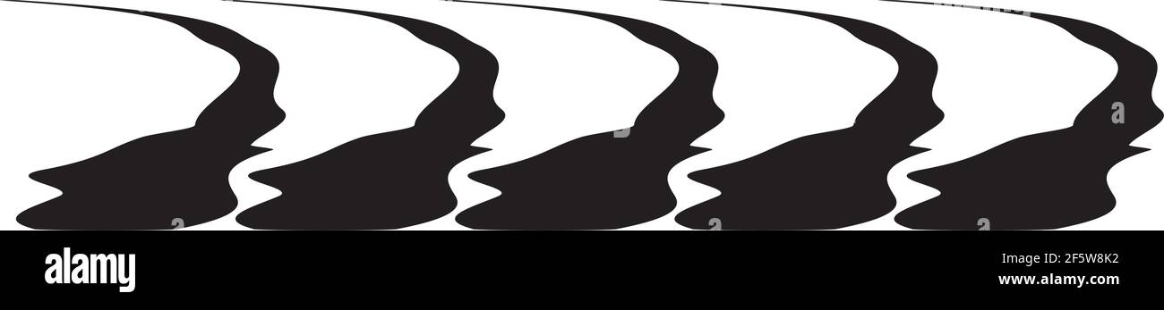 Abstract horizontal, oblong and long vector illustration element ...