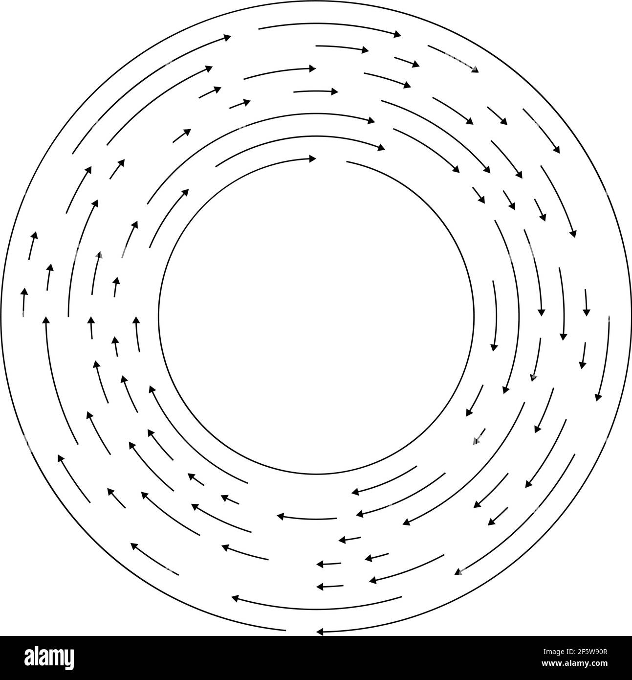 Spinning circular, circle arrows element — Stock vector illustration ...