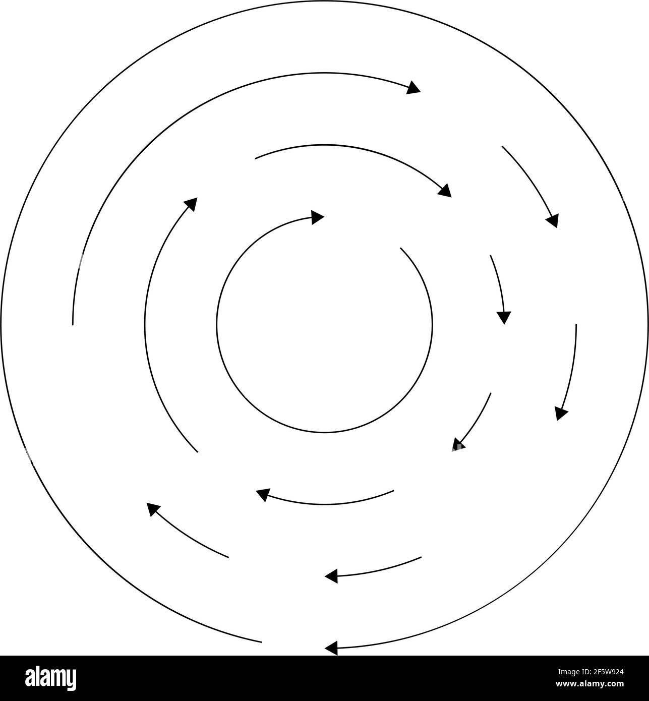 Spinning circular, circle arrows element — Stock vector illustration ...