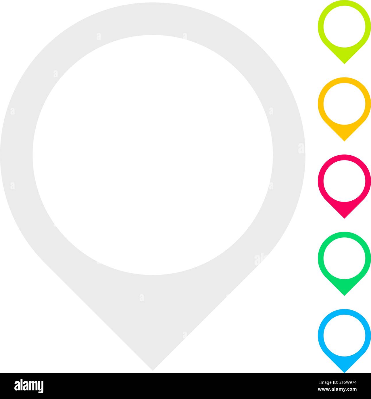 Map marker, map pin, location icon, symbol — Stock vector illustration ...