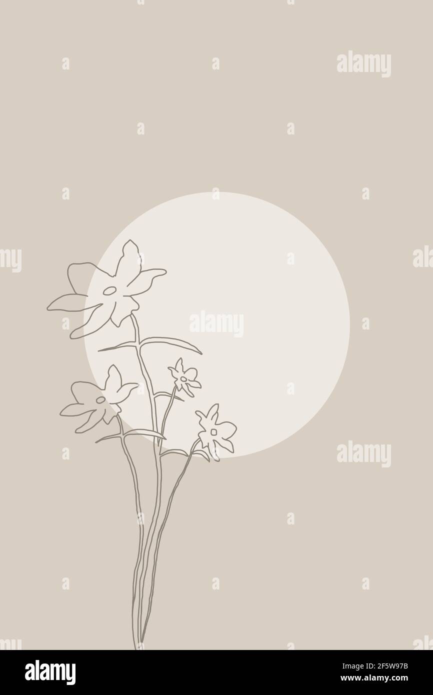 Minimalist Printable Botanical Illustration .Plants Illustration. Home ...