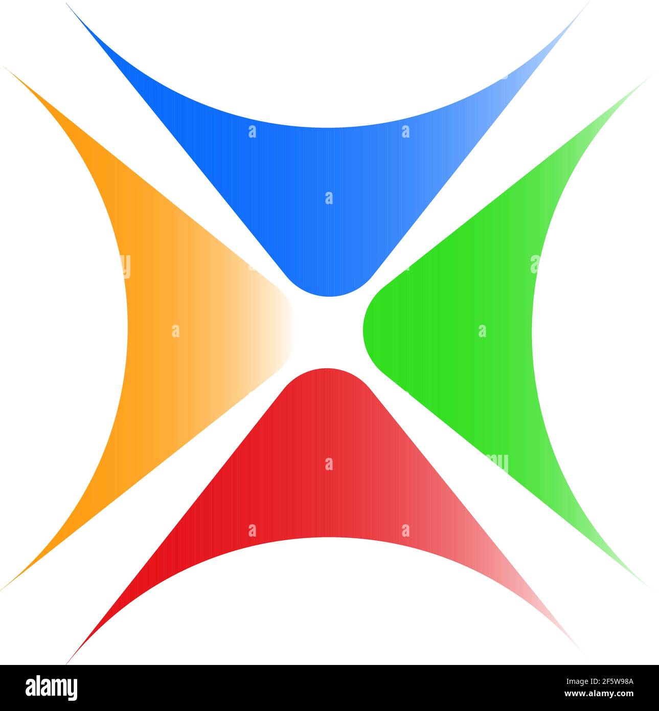 Abstract geometric shape, icon. Abstract element with pucker distortion ...