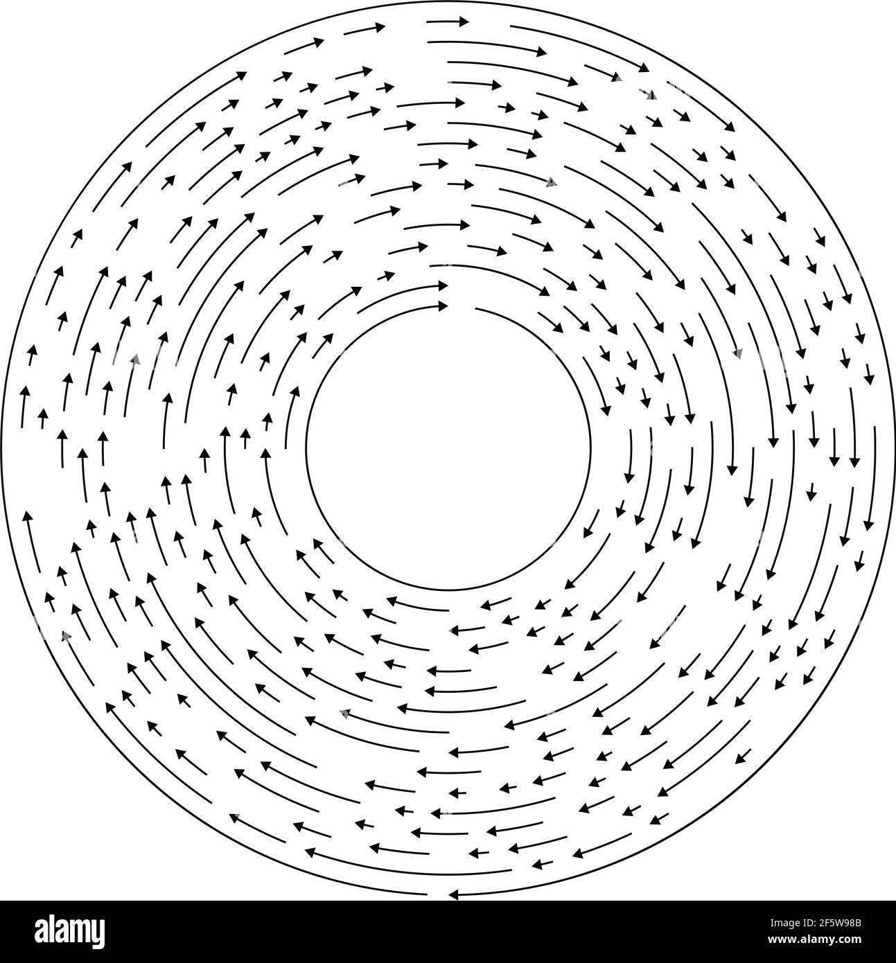 Spinning circular, circle arrows element — Stock vector illustration ...